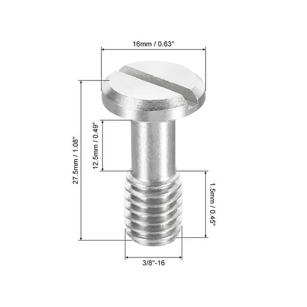 2Pcs 3/8"-16 Thread Camera Fixing Screw Flat Slot Tripod Screws - Bed ...