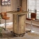 Bar Table, 39.37" High Square Pub Table for Small Bars - Bed Bath ...