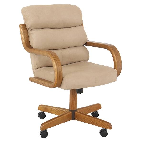 Chromcraft Douglas Caster Dining Chairs in Chestnut Finish (Set of 2 ...