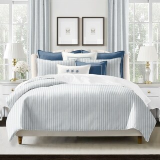 Pacific Stripe Denim Reversible Comforter Set - Bed Bath & Beyond ...