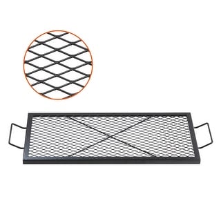 VEVOR X-Marks 32in & 44in Fire Pit Grill Grate Rectangle Heavy Duty ...