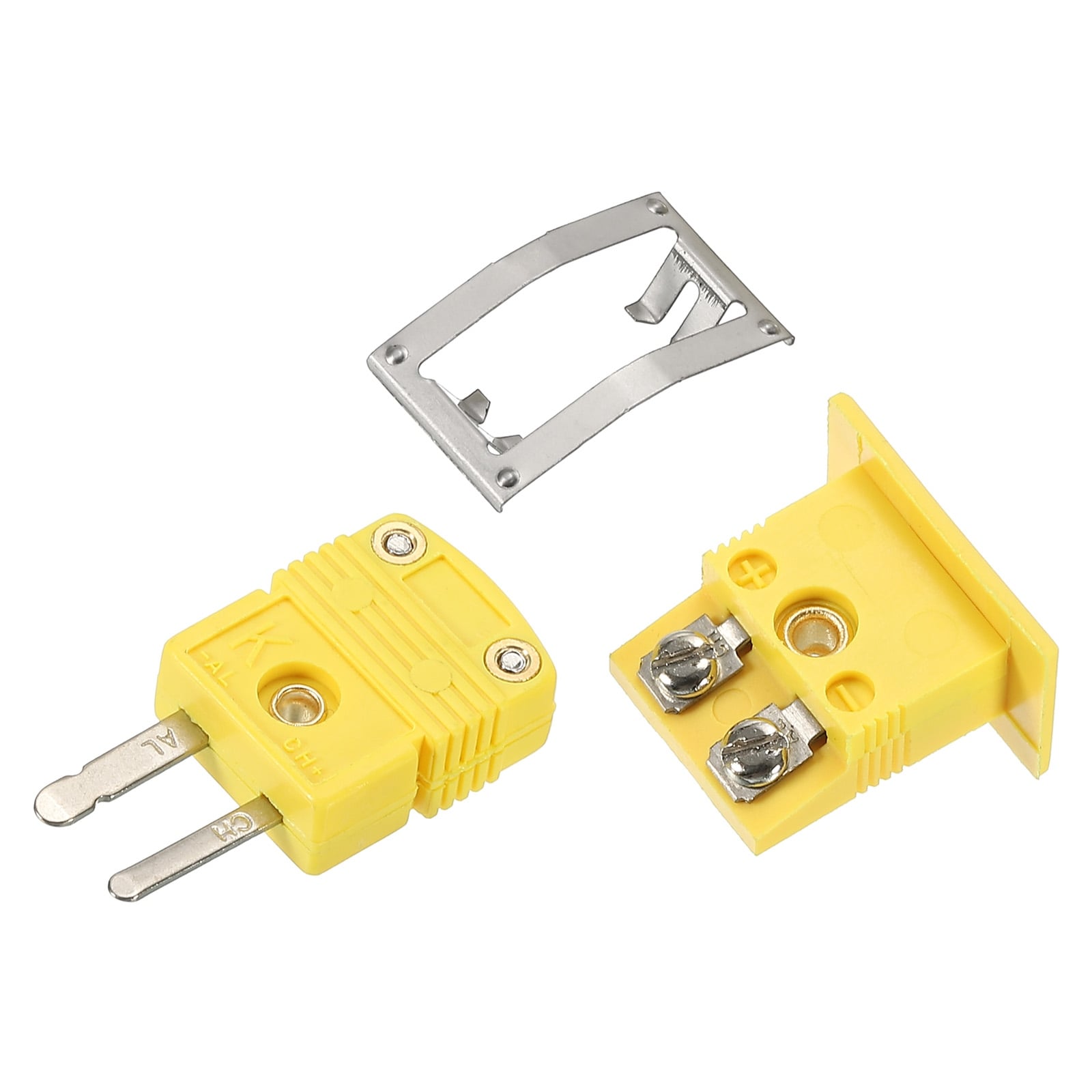 K Type Thermocouple Wire Connectors Male Plug with Panel Mount Mini ...