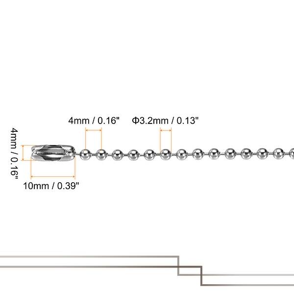 Pull Chain Extension 10' Long 0.13" Dia Beaded Link w Connectors 1 Set ...