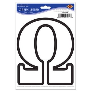 Club Pack of 12 Peel 'N Place Decorative Vinyl Greek Letter 'O' 8.5 ...