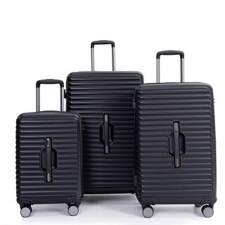 3 Piece ABS+PC Luggage Sets Travel Suitcase Set Multi-Functional ...