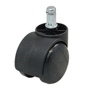 Twin Wheel Chair Casters w Grip Ring Connector Black - Approx. 7/8" x 7 ...