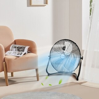 20''High Velocity Floor Fan Heavy Duty Floor Fan w/3 Wind Speeds - Bed ...