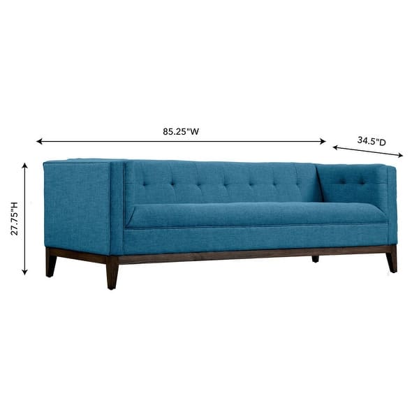 Gavin Blue Linen Sofa - Bed Bath & Beyond - 9408711
