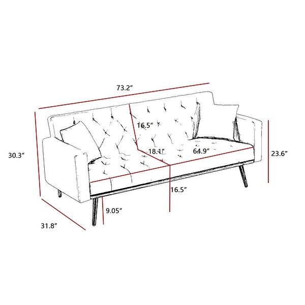 Convertible Folding Futon Sofa Bed - Bed Bath & Beyond - 38361738