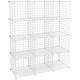 Metal Wire Cube Storage,12-Cube Shelves Organizer,Stackable Storage ...