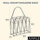 Juvale Wall Mounted Magazine Rack - Hanging Mail and Document Organizer ...
