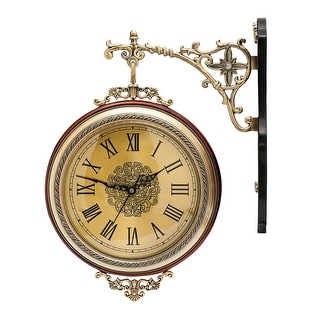 Double-Sided Antique Style Wall Clock - Bed Bath & Beyond - 42546167