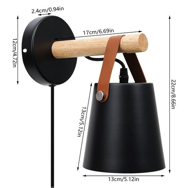 Industrial Reading Light Fixture Wall Lamp with On Off Switch - 8.7x5x6 ...