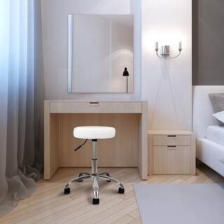 Height Adjustable Round Stool Chair with Wheels - Bed Bath & Beyond ...