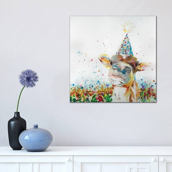 iCanvas "Elsa The Cow Has A Birthday" by Kim Guthrie Canvas Print - Bed ...