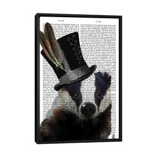 iCanvas "Steampunk Badger In Top Hat" by Fab Funky Framed - Bed Bath ...