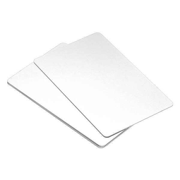 0.8mm Metal Business Cards Name Card Laser Engraving Aluminum, Silver ...