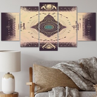 Designart "Spirit Invocation Vintage Mandala IV" Christianism ...