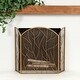 Metal Tree Branch Single Panel Fireplace Screen with Mesh Netting ...