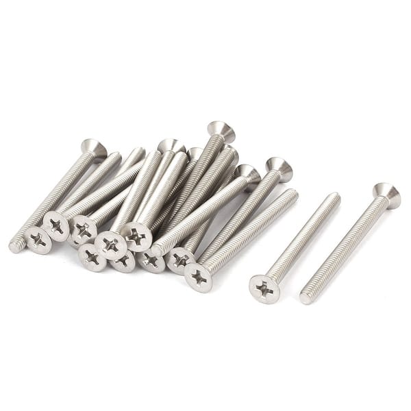 20 Pcs M4x45mm 316 Stainless Steel Flat Head Phillips Machine Screws ...