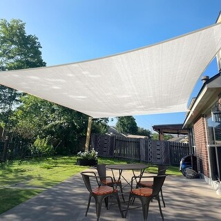 16' x 17' Peach Fuzz Rectangle Sun Shade Sail, UV Block, Permeable ...