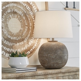 Signature Design by Ashley Neavesboro Antique Brown/White Table Lamp ...