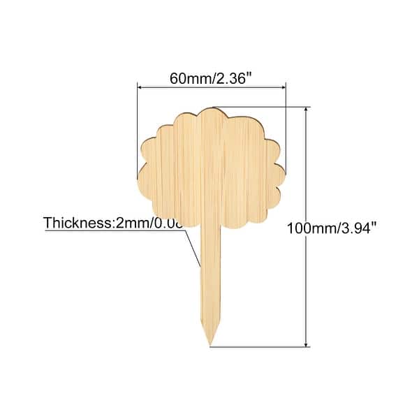 Plant Labels Bamboo Tree Shape Marker Tags for Outdoor Indoor Garden ...