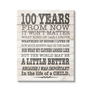 Stupell 100 Years From Now Inspiring Teacher Canvas Wall Art by Jo ...