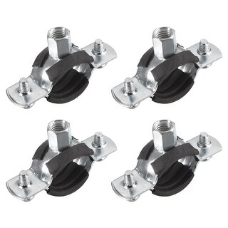 Rigid Pipe Strap Clamps, M8/M10 Nut Size Pipe Bracket Tube Clips 4Pcs ...