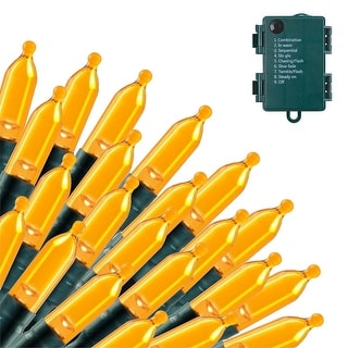 Joyfy 17.3ft Halloween LED Orange String Lights, Remote Control ...