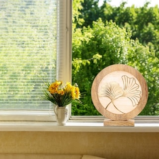 River of Goods Round Decorative Stained Glass Mango Wood Stand - 13" x ...