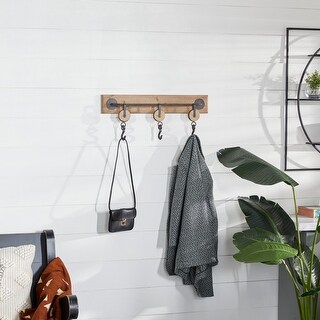 Brown Wood Industrial Wall Hook 10 x 24 x 4 - 24 x 4 x 10 - Bed Bath ...