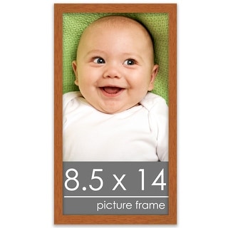 8.5x14 Traditional Honey Pecan Complete Wood Picture Frame with UV ...