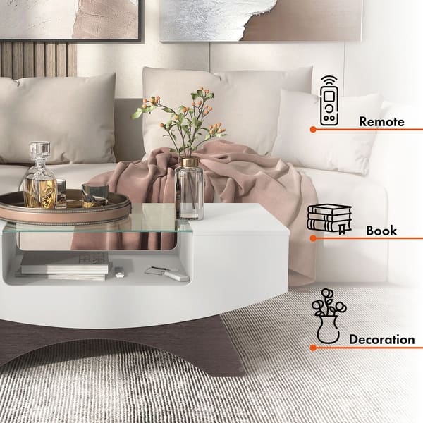 Furniture of America Angelic Contemporary Storage Coffee Table with ...