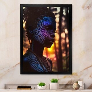 Designart "Funky Retro Brazilan Beauty In The Rainforest" African ...