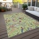 Machine Washable Indoor/ Outdoor Chantille Traditional Scroll Rug - Bed ...