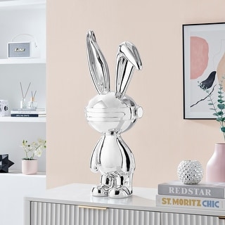 Chrome Futuristic Bunny Resin Sculpture - N/A - Bed Bath & Beyond ...