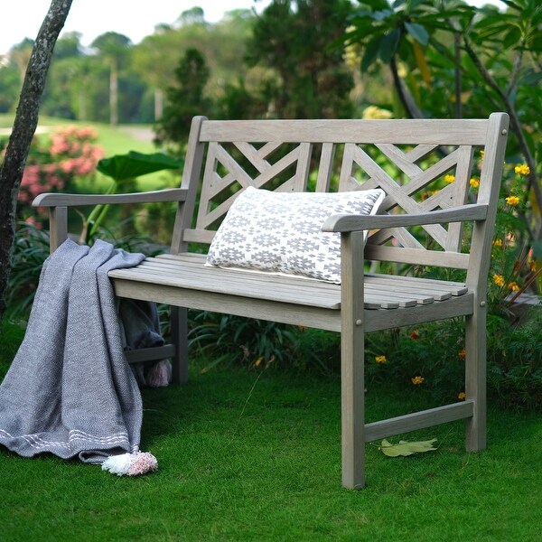 Cambridge Casual Isla 4 foot Teak Wood Outdoor Bench On Sale Bed Bath Beyond 22054357