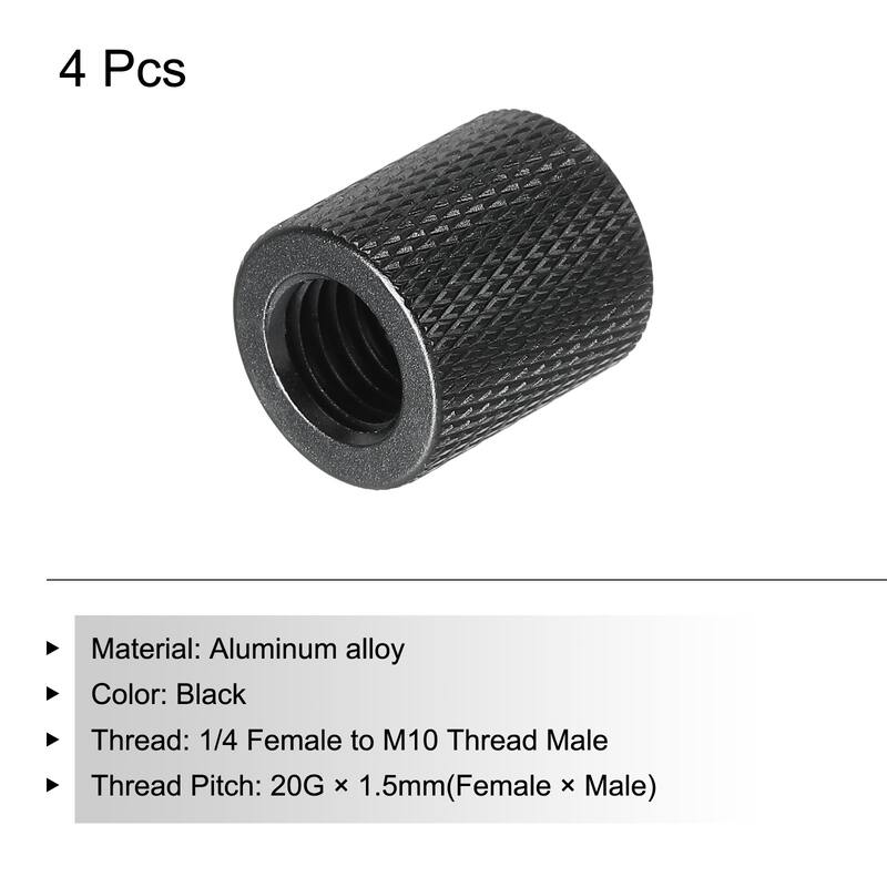 Mic Stand Adapter 1/4 to M10 Female Camera Screw Thread Adapter Black 4 ...
