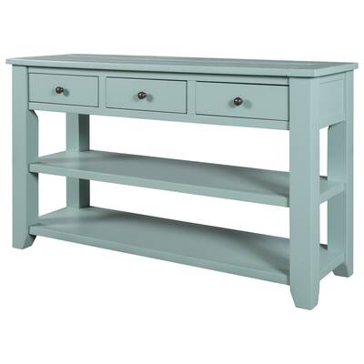 48'' Modern Console Table Sofa Table for Living Room with 3 Drawers and ...