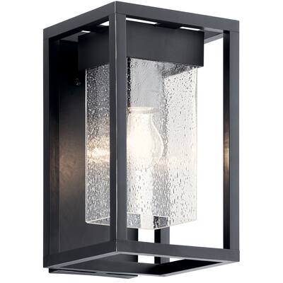 Kichler Mercer 12 inch 1 Light Outdoor Wall Light with Clear Seeded ...