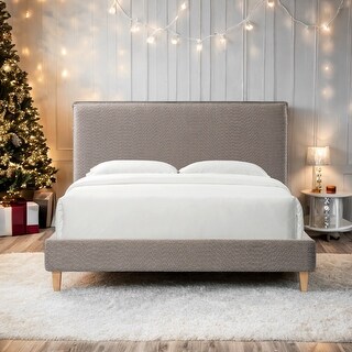 Modern Lifestyle Velcro Straps Designed Upholstered Platform Bed ...