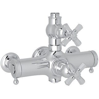 Rohl Palladian Exposed Thermostatic Valve with Palladian Metal Cross ...