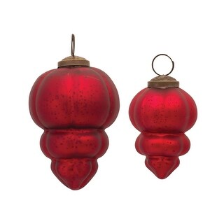 Red Mercury Glass Ornament (Set of 12) - Bed Bath & Beyond - 37972322