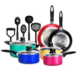 15 Piece Kitchenware Pots & Pans Non-Stick Cookware Set - Bed Bath ...