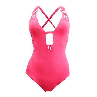 Becca Women's Cutout One-Piece Swimsuit (S, Grapefruit) - Bed Bath ...