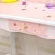 Princess Makeup Table for Kids - Vanity Set with Mirror, Stool, Tri ...