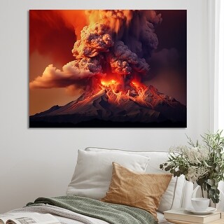 Designart "Volcano Volcanic Explosion IV" Volcano Wall Art - Bed Bath ...