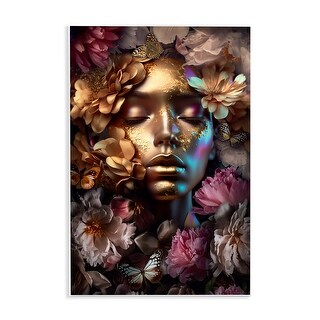 Stupell Lavish Floral Face Wall Plaque Art Design By Reinders - Bed ...
