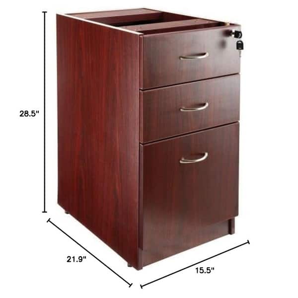File Cabinet, File Storage Cabinet, Essentials Pedestal, Mahogany - Bed ...